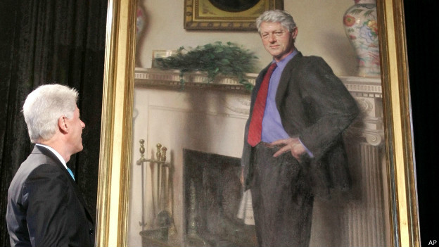 Retrato De Bill Clinton En La Casa Blanca